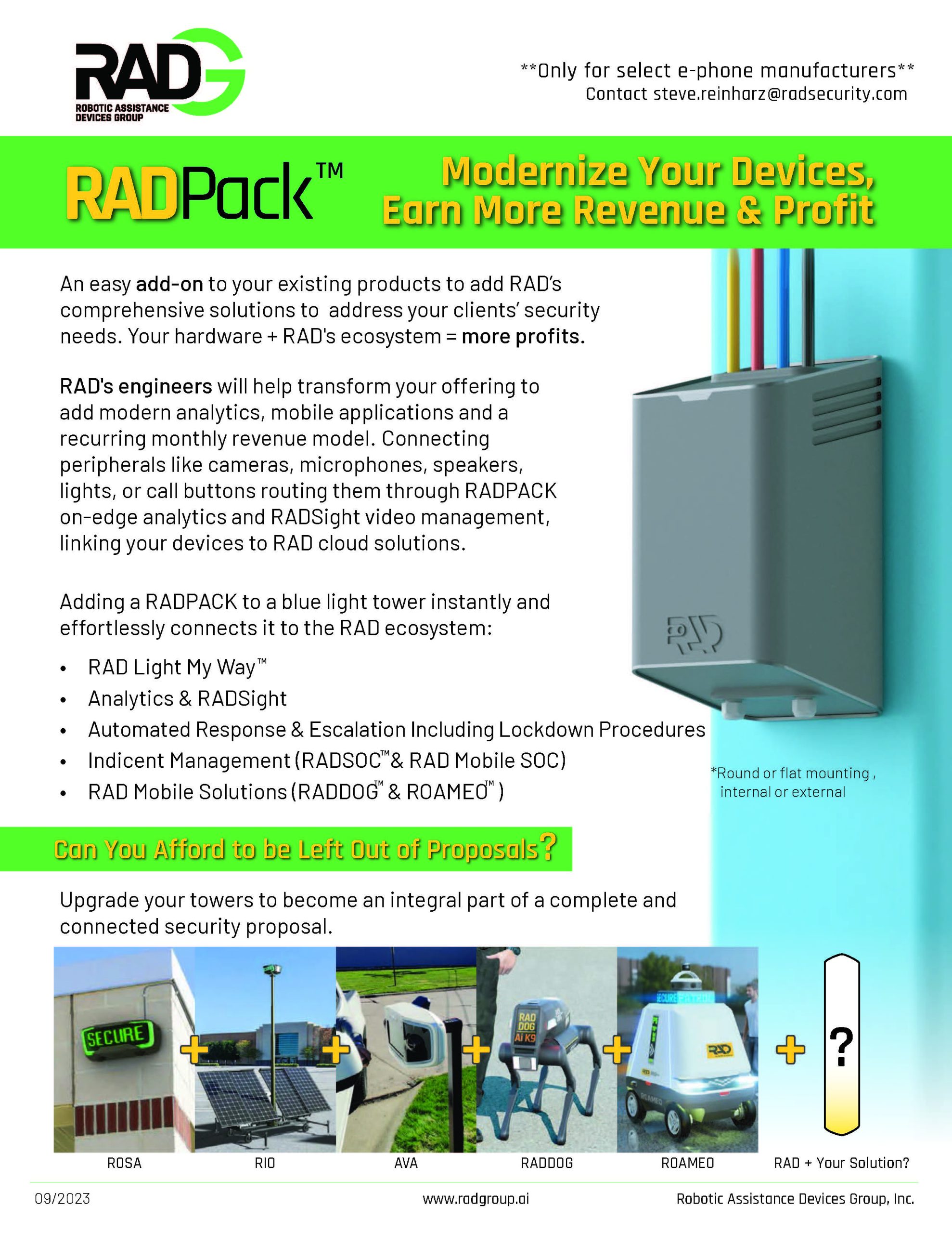 Solutions - Robotic Assistance Devices Group